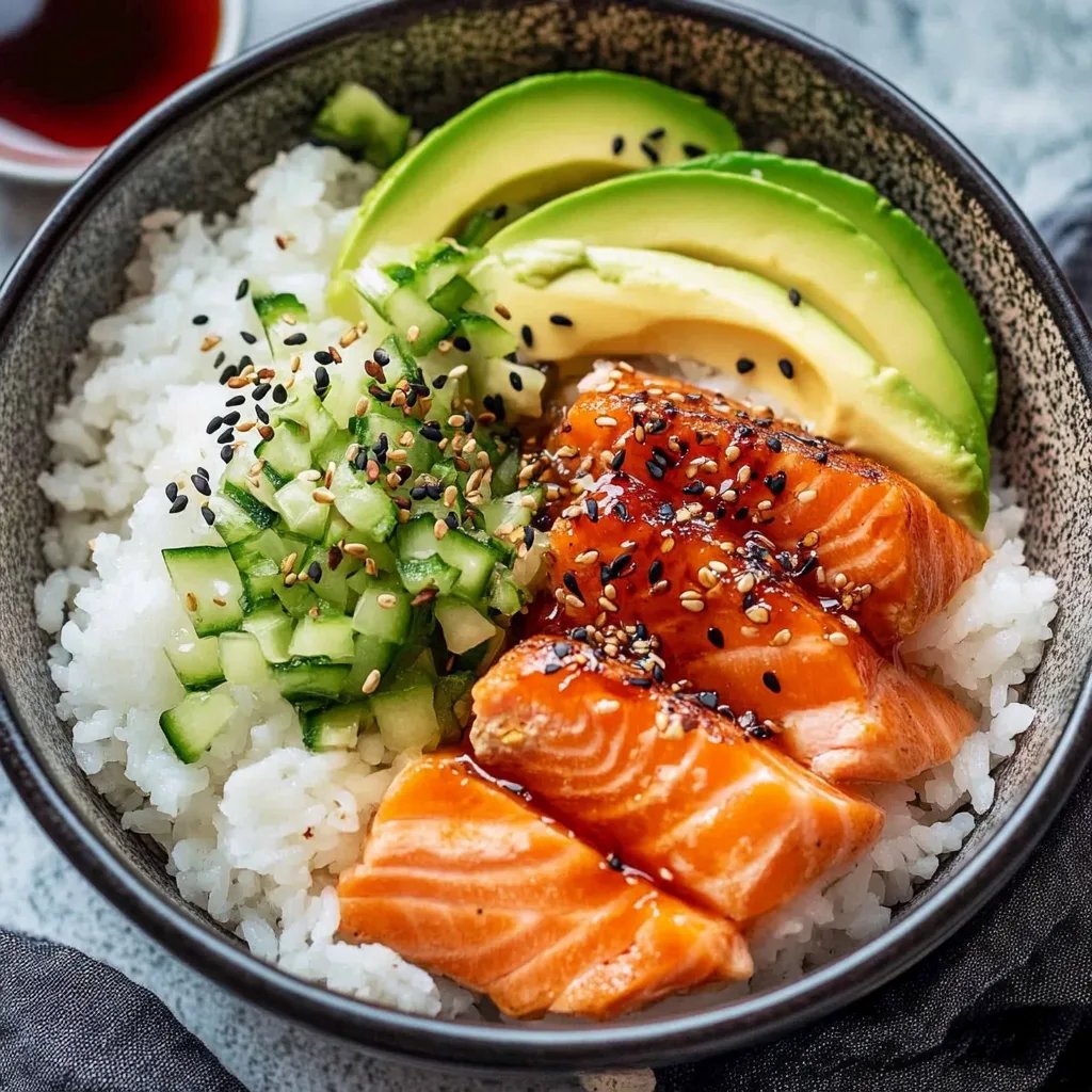 Baked Salmon Sushi Bowl - Spice Beats